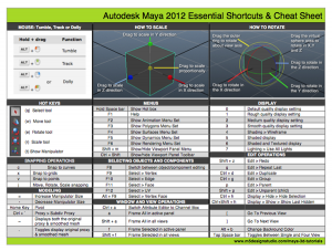 Autodesk Maya 3D 2012 Essential Shortcuts & Cheat Sheet | Maya Hot Keys | Learn Maya | Maya 101 ...